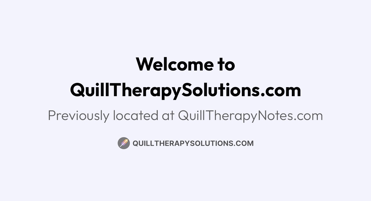 Welcome to QuillTherapySolutions.com: Previously located at ...