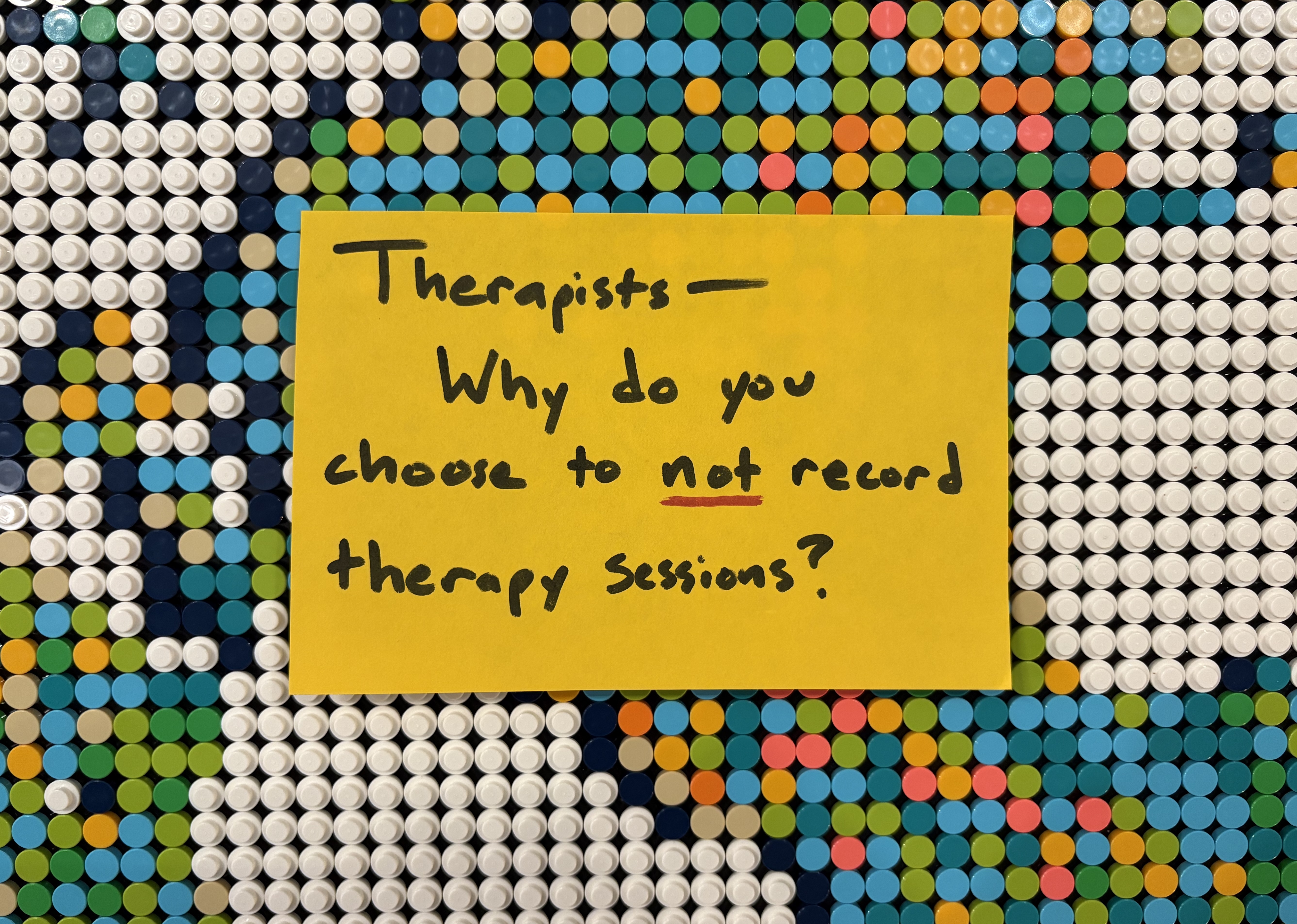 Why do you choose to not record therapy sessions? | Quill Therapy Solutions