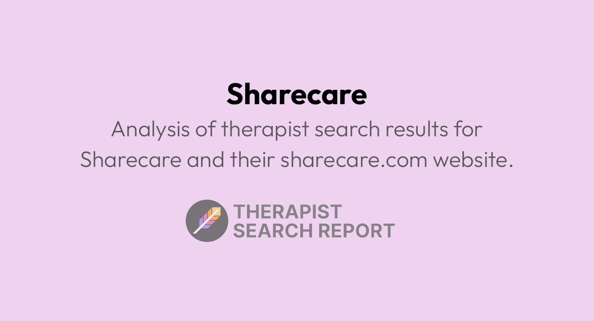 Sharecare | Therapist Search Report