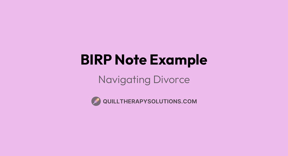 BIRP Note Example: Navigating Divorce | Quill Therapy Solutions